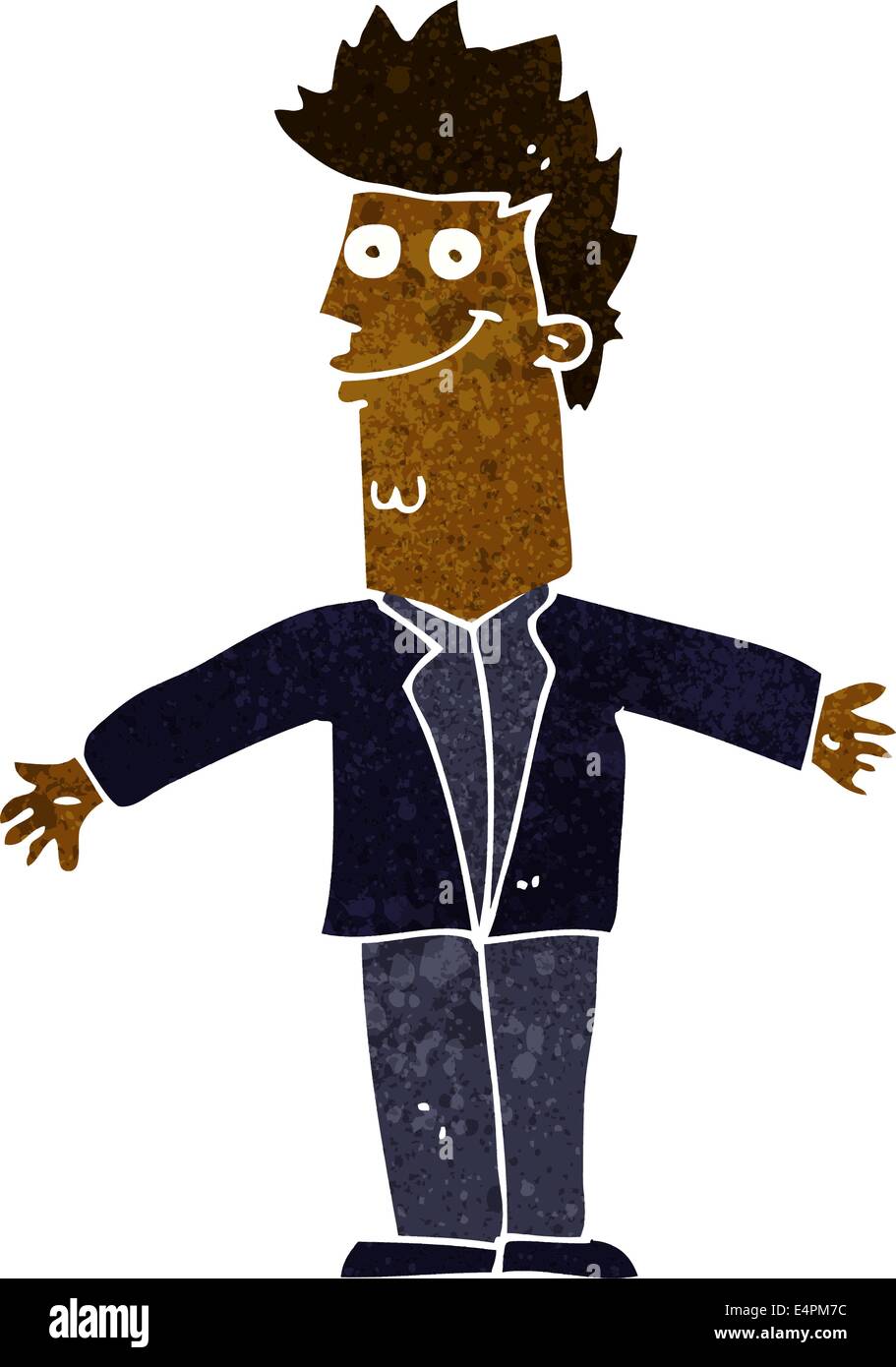 cartoon happy man with open arms Stock Vector Image & Art - Alamy