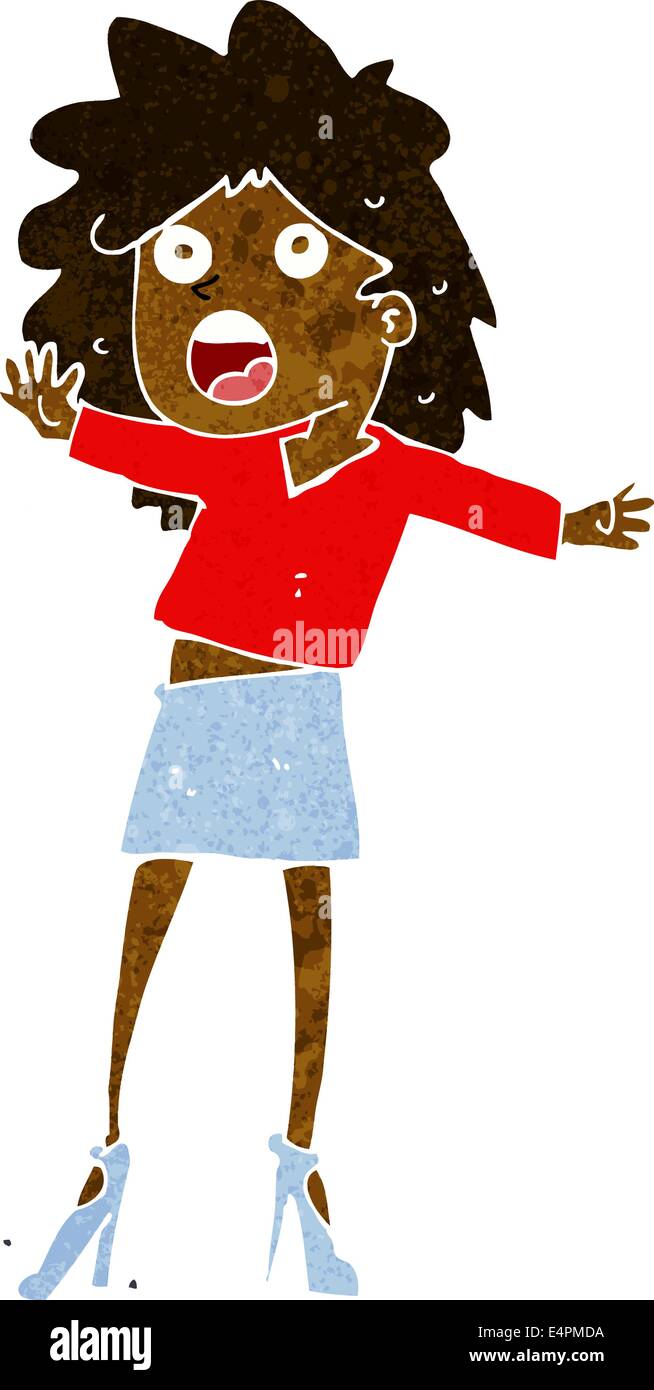 cartoon woman having trouble walking in heels Stock Vector Image & Art ...