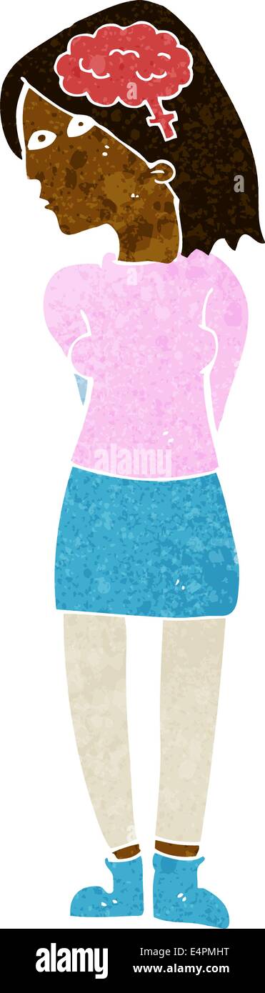 cartoon brainy woman Stock Vector Image & Art - Alamy