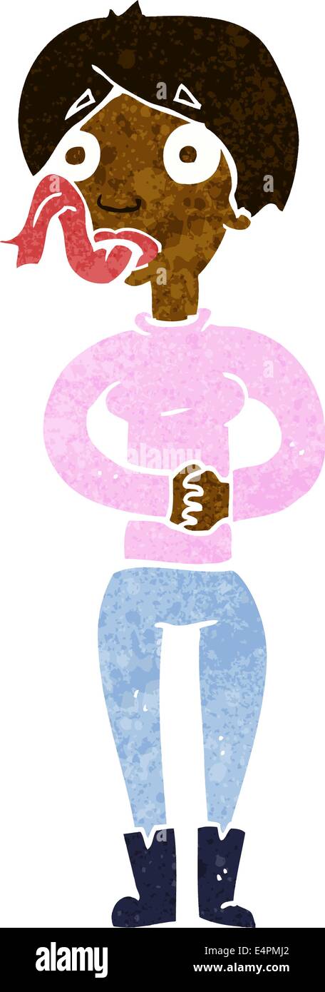 cartoon woman with snake tongue Stock Vector Image & Art - Alamy