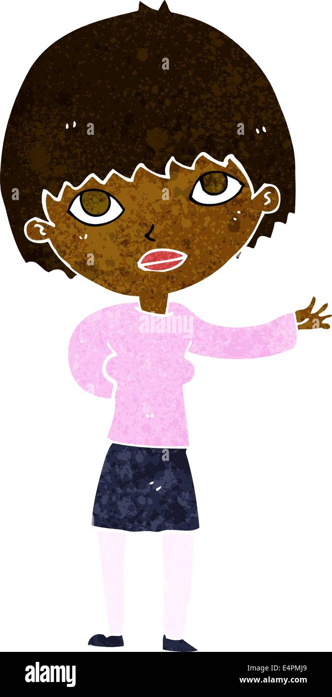 cartoon woman explaining Stock Vector Image & Art - Alamy