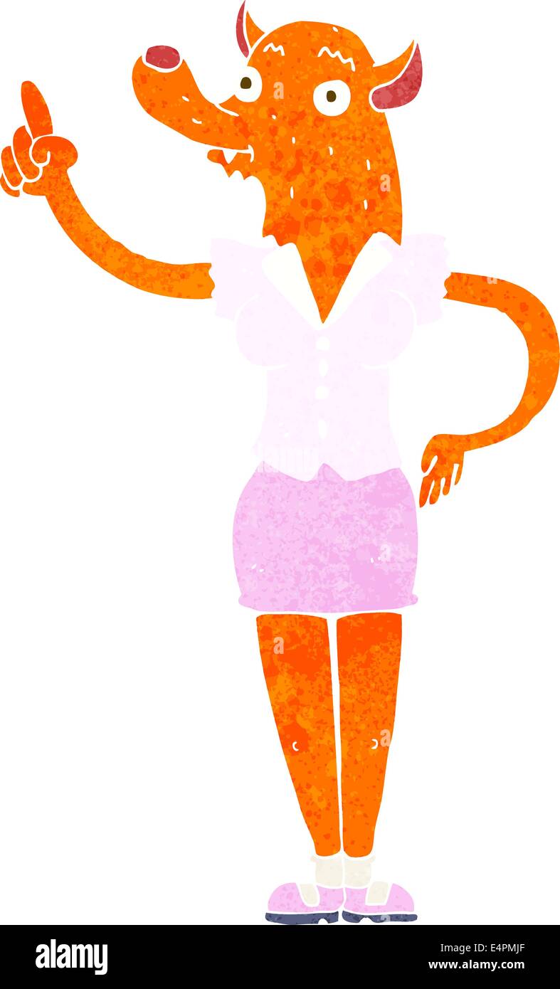 cartoon fox woman with idea Stock Vector Image & Art - Alamy