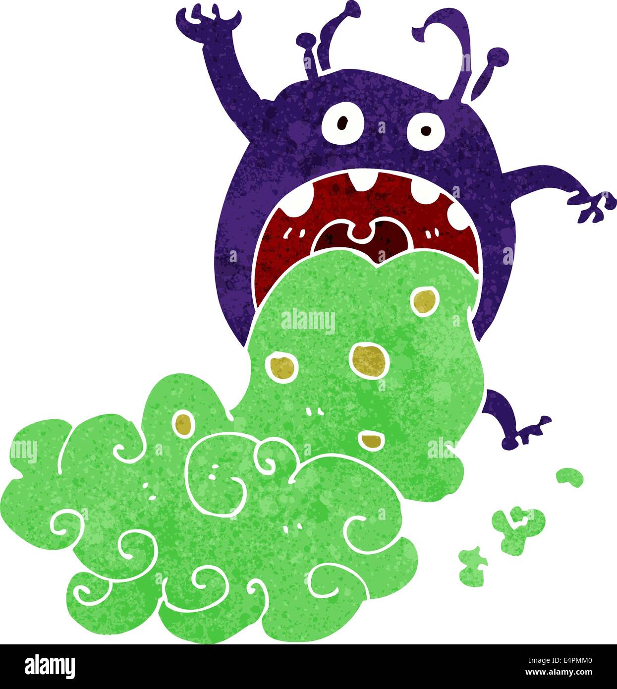 cartoon gross monster being sick Stock Vector Image & Art - Alamy