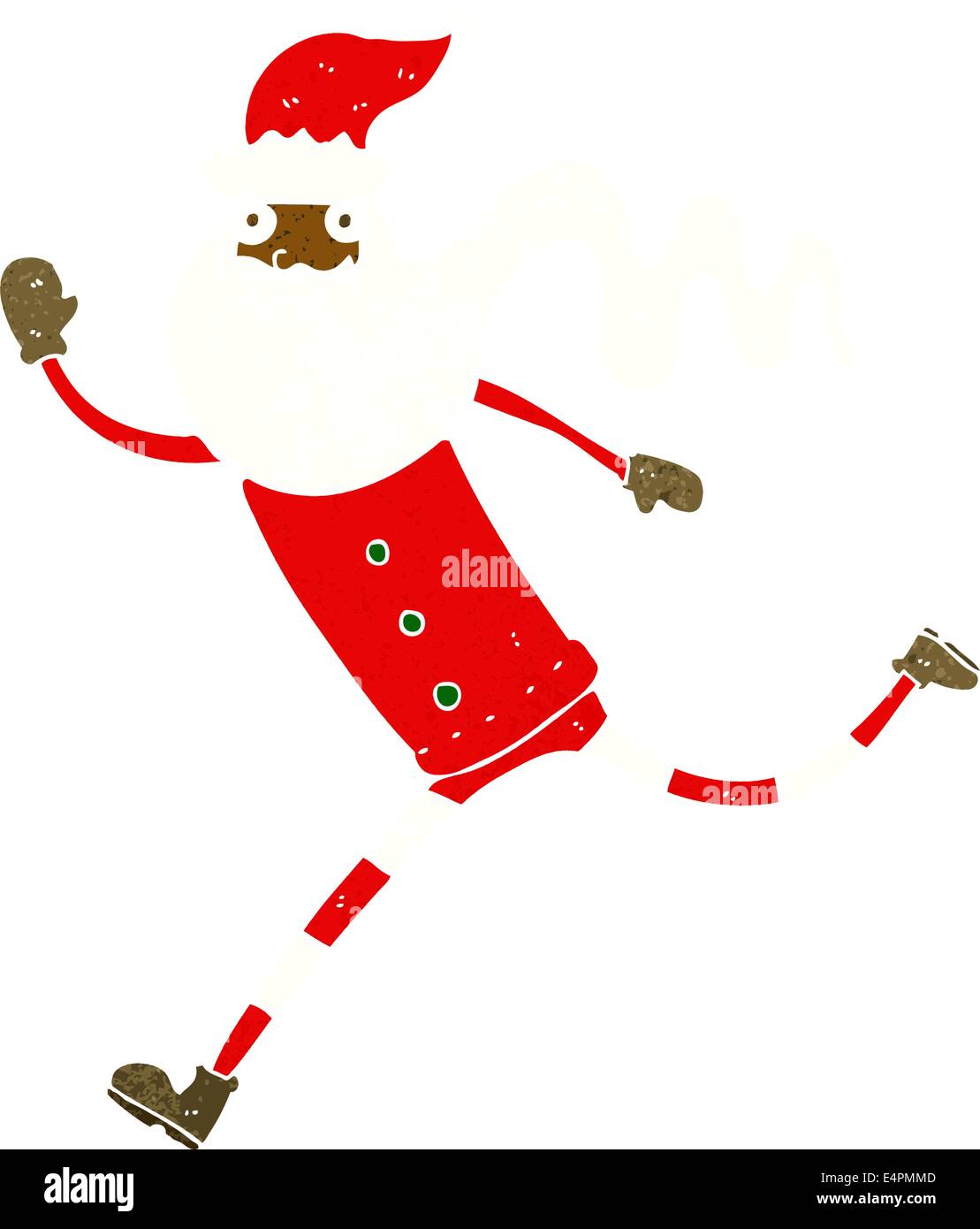 Cartoon running santa Stock Vector Images - Alamy