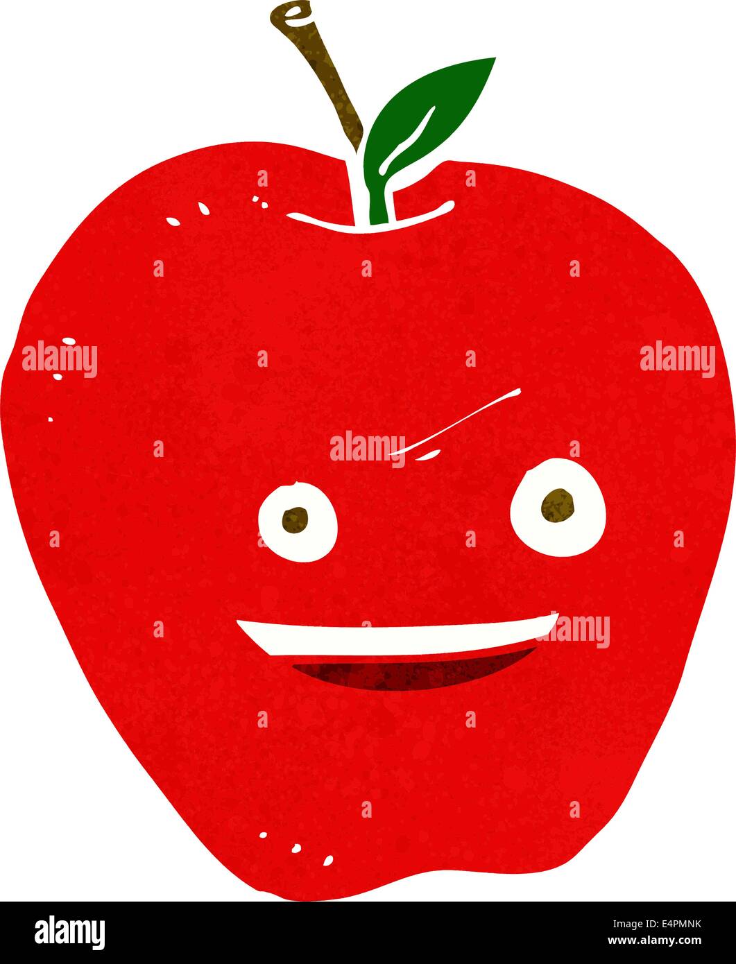cartoon happy apple Stock Vector Image & Art - Alamy
