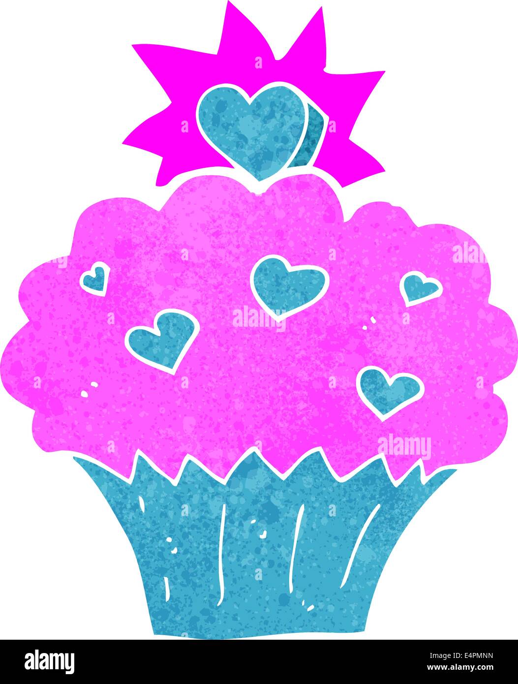 cartoon love heart cupcake Stock Vector Image & Art - Alamy