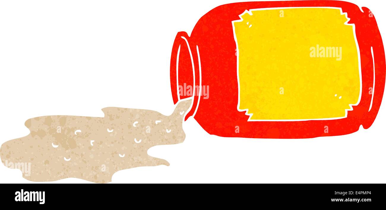 cartoon spilled jar Stock Vector Image & Art - Alamy