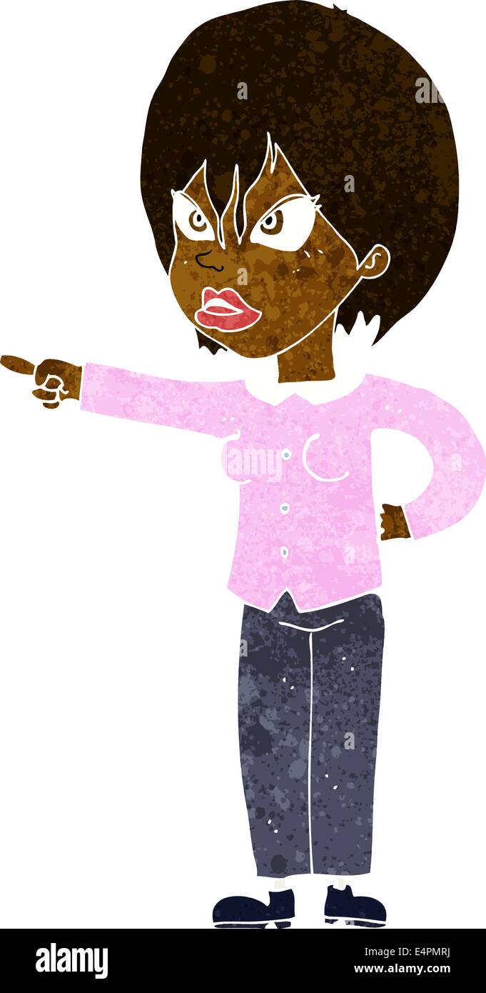 cartoon woman accusing Stock Vector Image & Art - Alamy