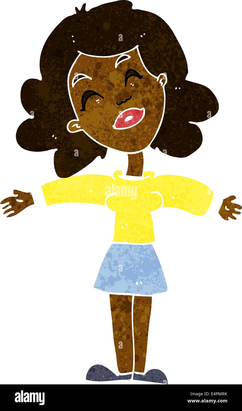 cartoon woman with open arms Stock Vector Image & Art - Alamy