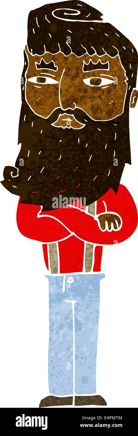 cartoon serious man with beard Stock Vector Image & Art - Alamy
