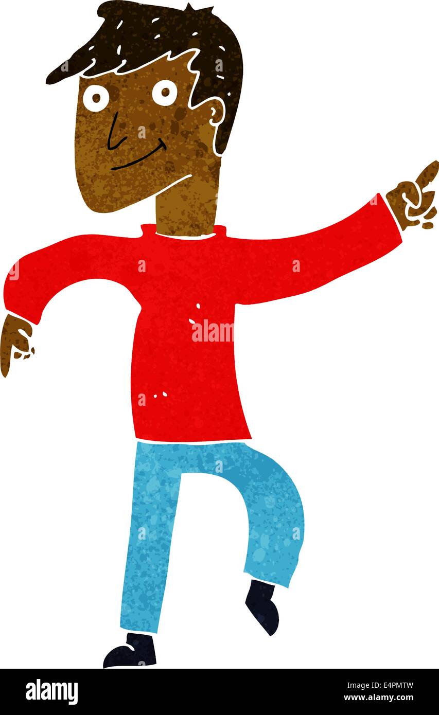 cartoon happy man pointing Stock Vector Image & Art - Alamy
