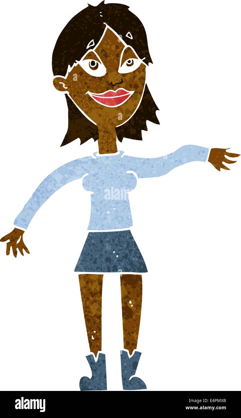 Cartoon woman making hand gesture Stock Vector Images - Alamy