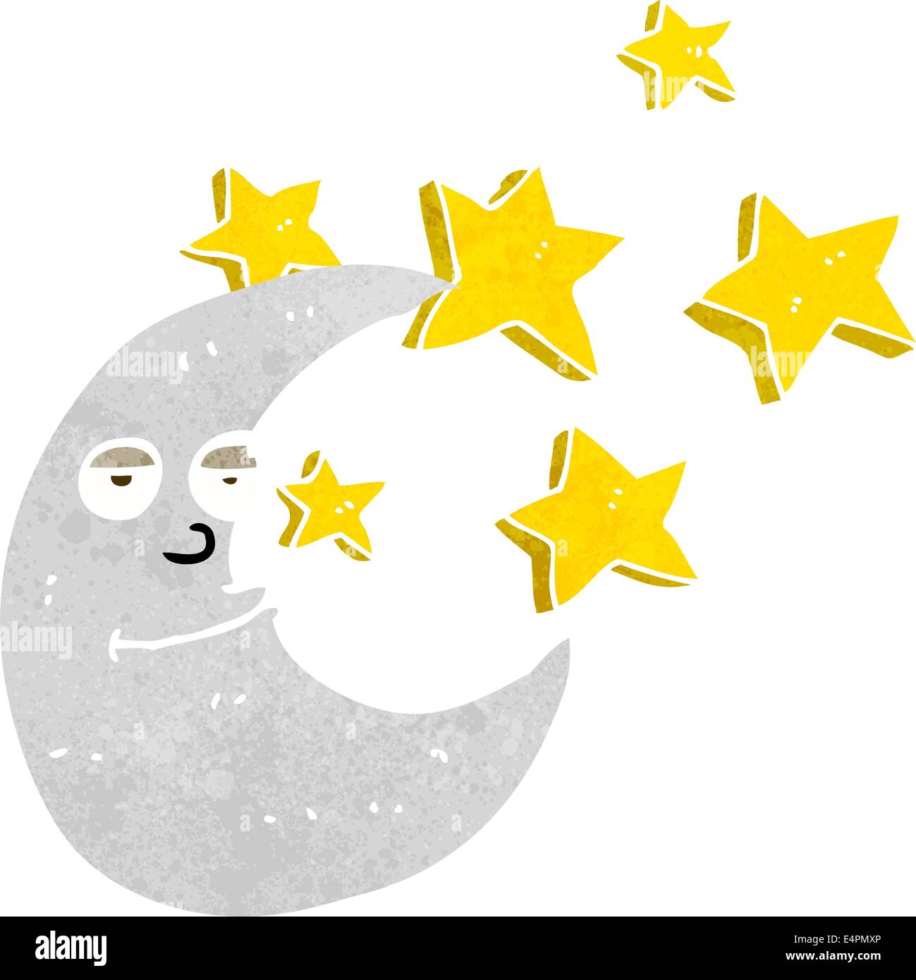 happy cartoon moon Stock Vector Image & Art - Alamy