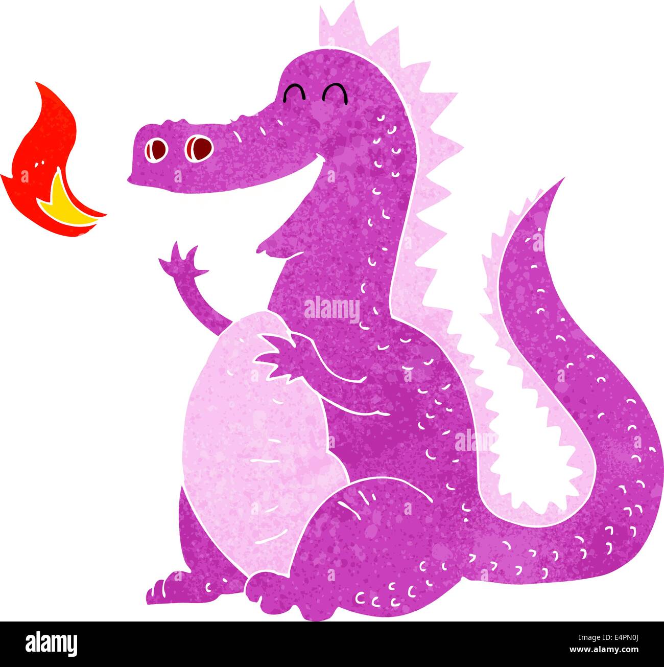 Cartoon dragon breathing fire Stock Vector Images - Alamy