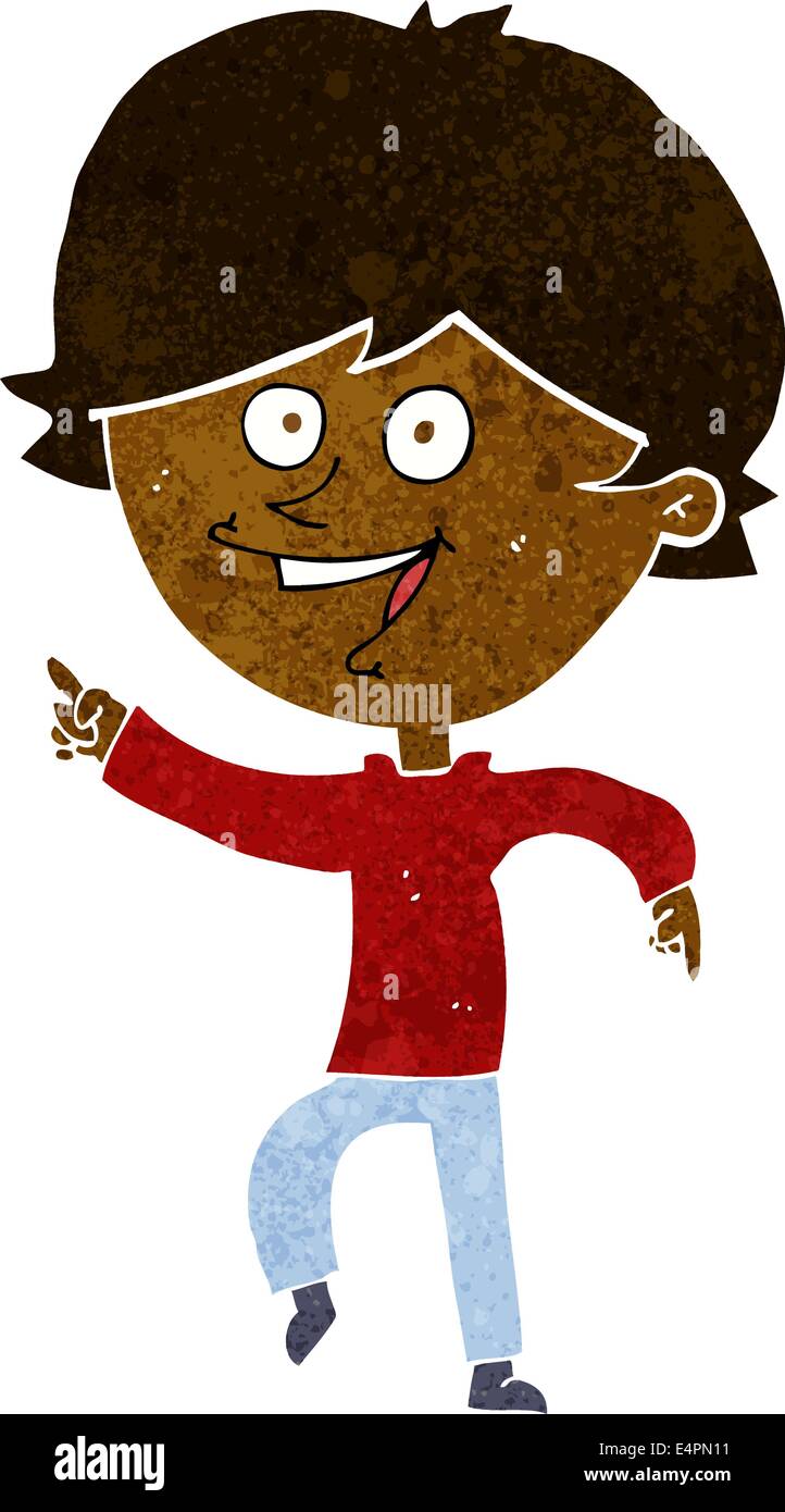 cartoon happy pointing man Stock Vector Image & Art - Alamy