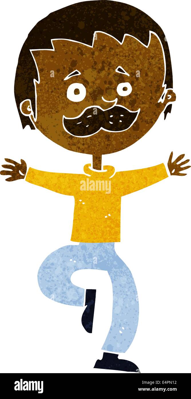 Cartoon dancing man mustache hi-res stock photography and images - Alamy