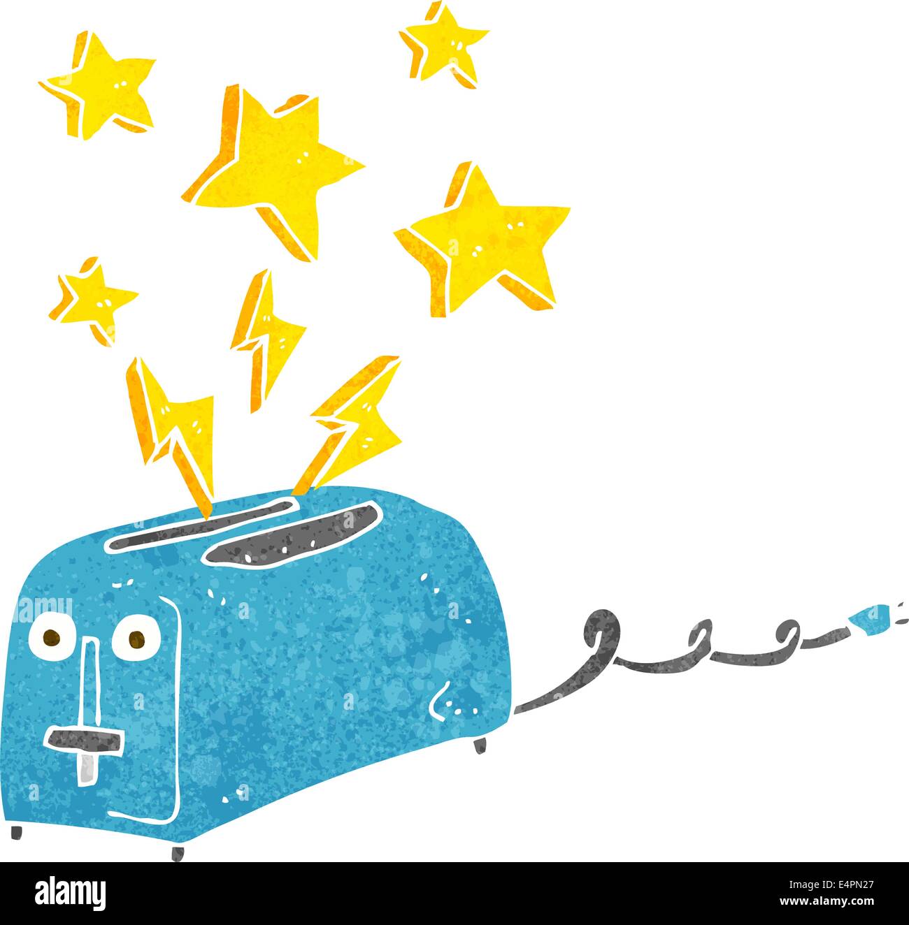 cartoon sparking toaster Stock Vector Image & Art - Alamy