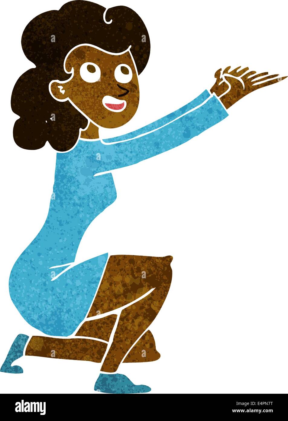 cartoon woman presentation gesture Stock Vector Image & Art - Alamy