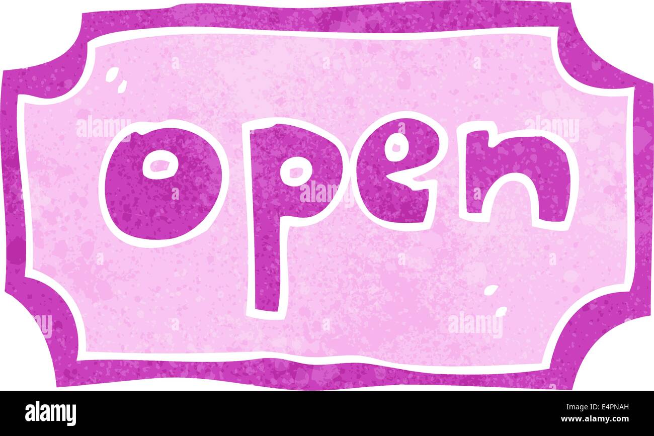cartoon open sign Stock Vector Image & Art - Alamy