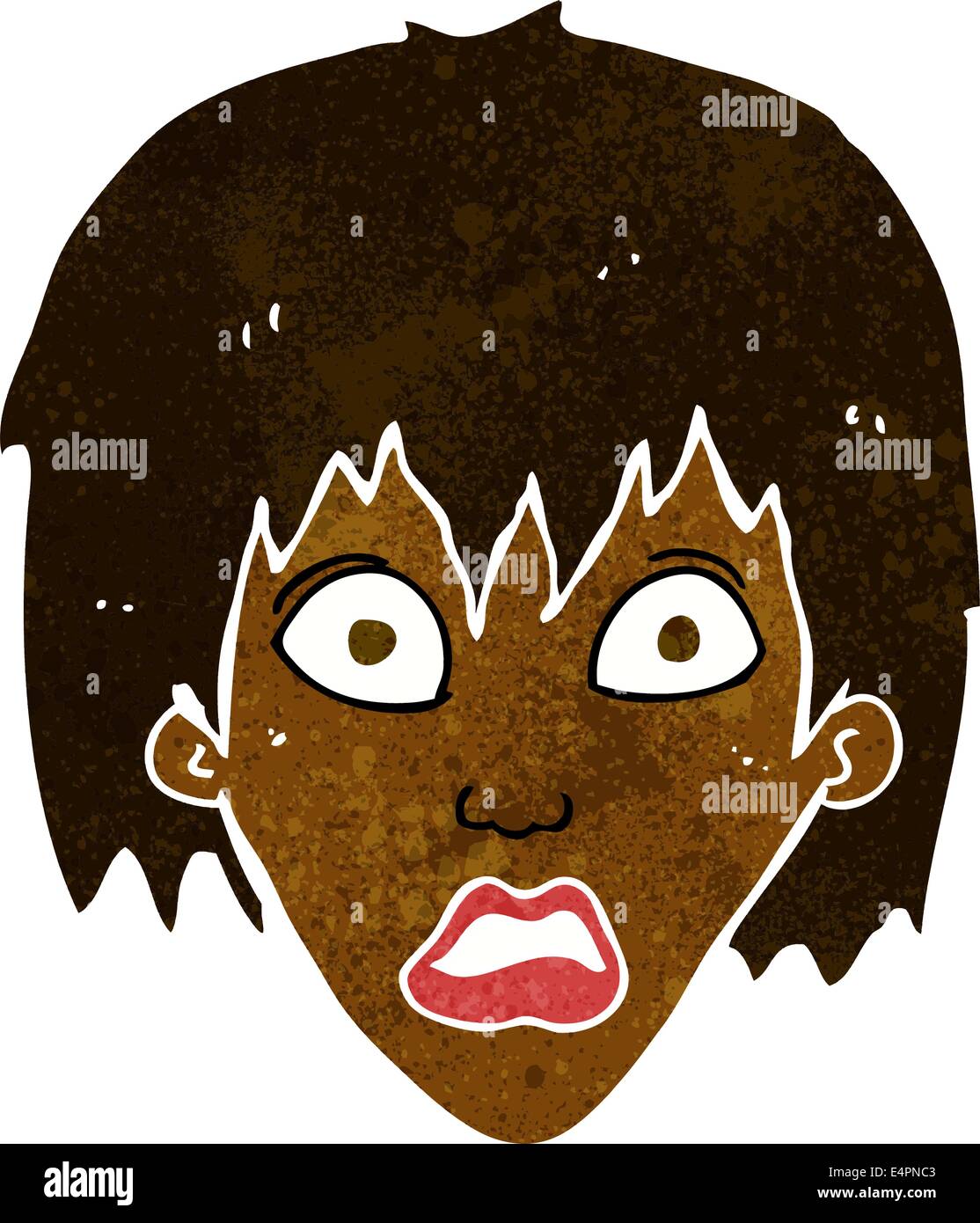 cartoon frightened woman Stock Vector Image & Art - Alamy