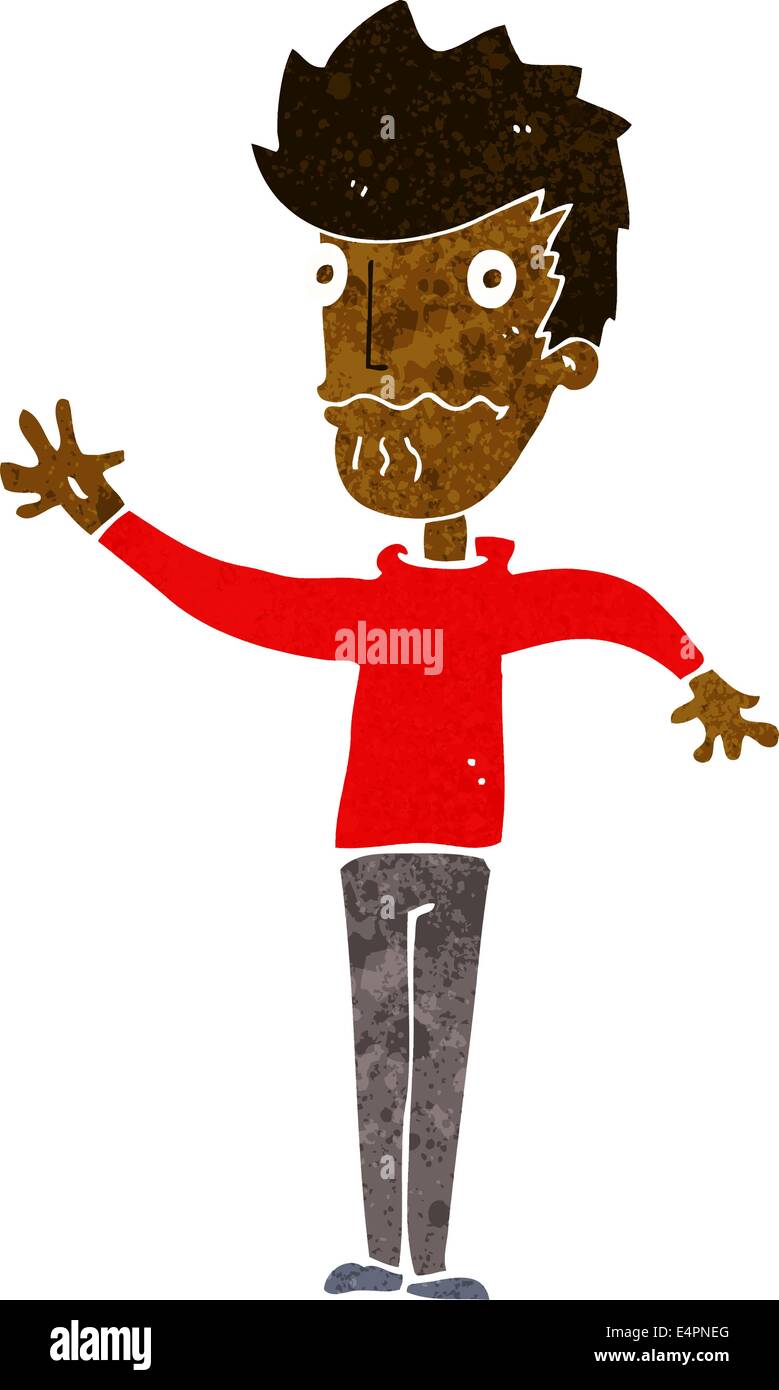 cartoon worried man reaching out Stock Vector Image & Art - Alamy