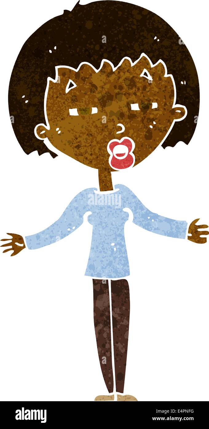 cartoon suspicious woman Stock Vector Image & Art - Alamy