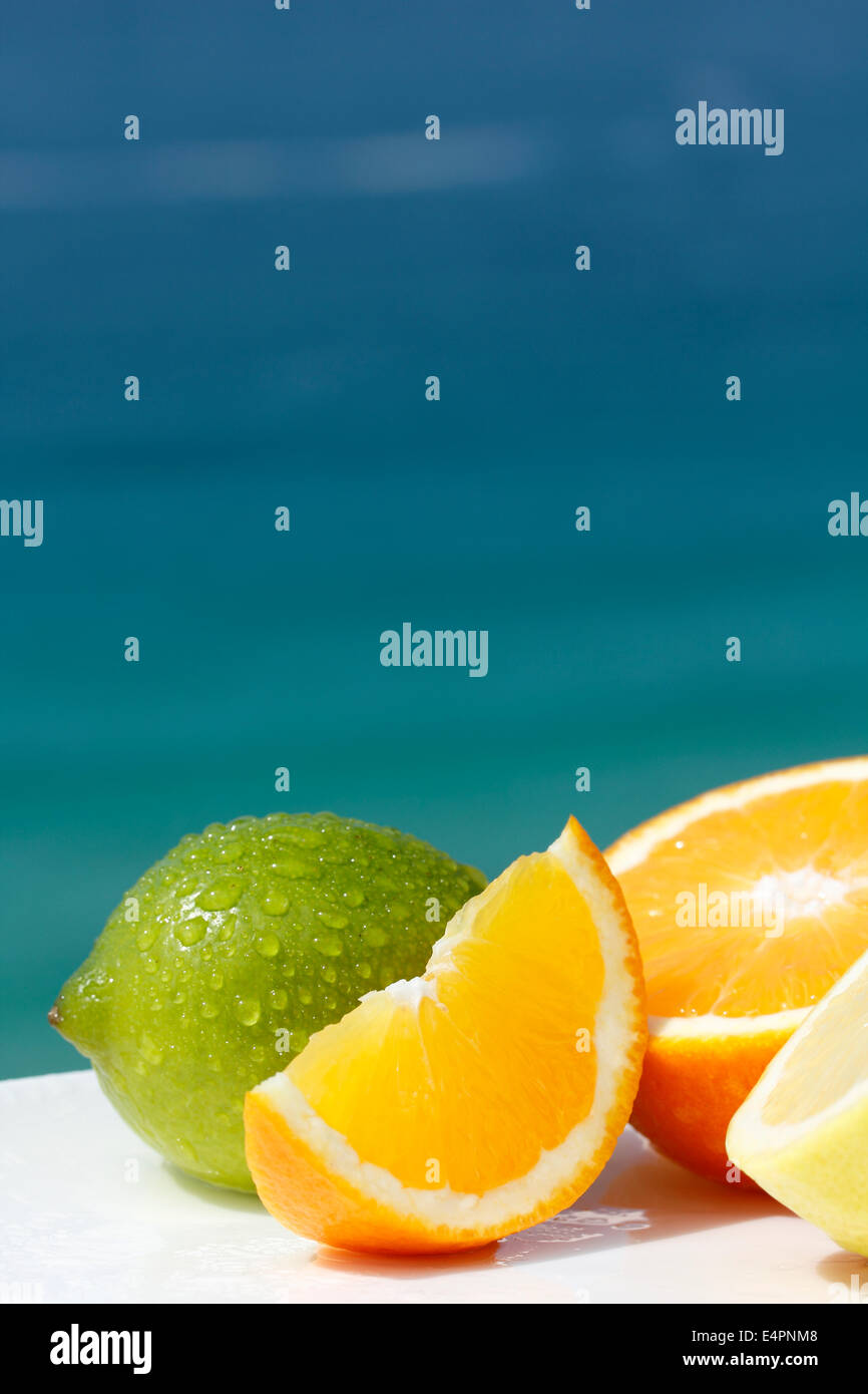 Fruit by the Ocean Stock Photo - Alamy