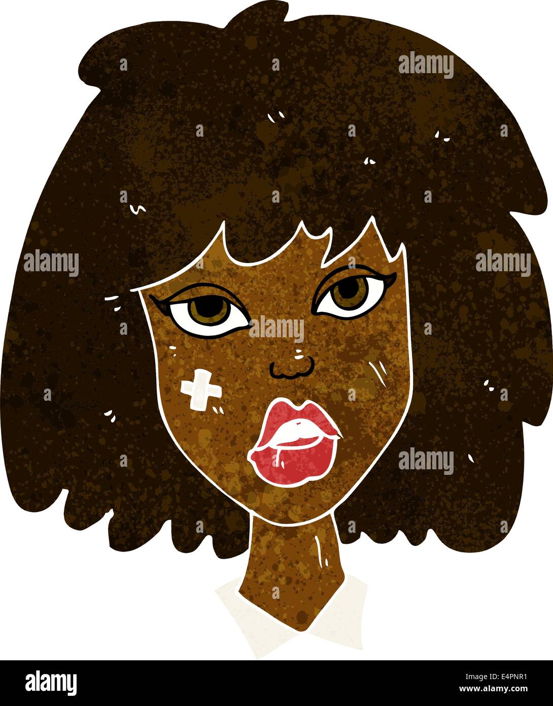 cartoon woman with bruised face Stock Vector Image & Art - Alamy