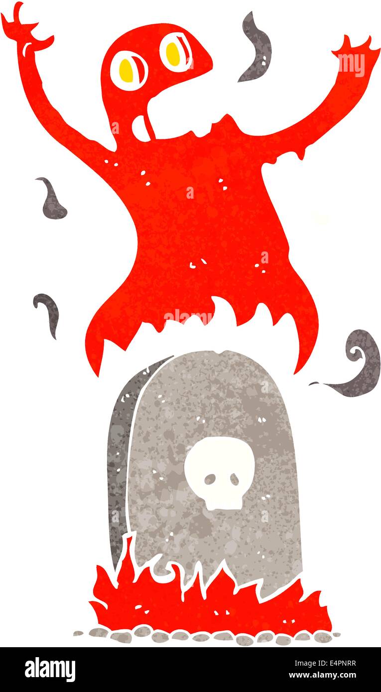 cartoon ghost rising from grave Stock Vector Image & Art - Alamy