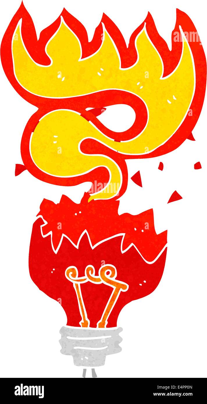 cartoon red light bulb exploding Stock Vector Image & Art - Alamy