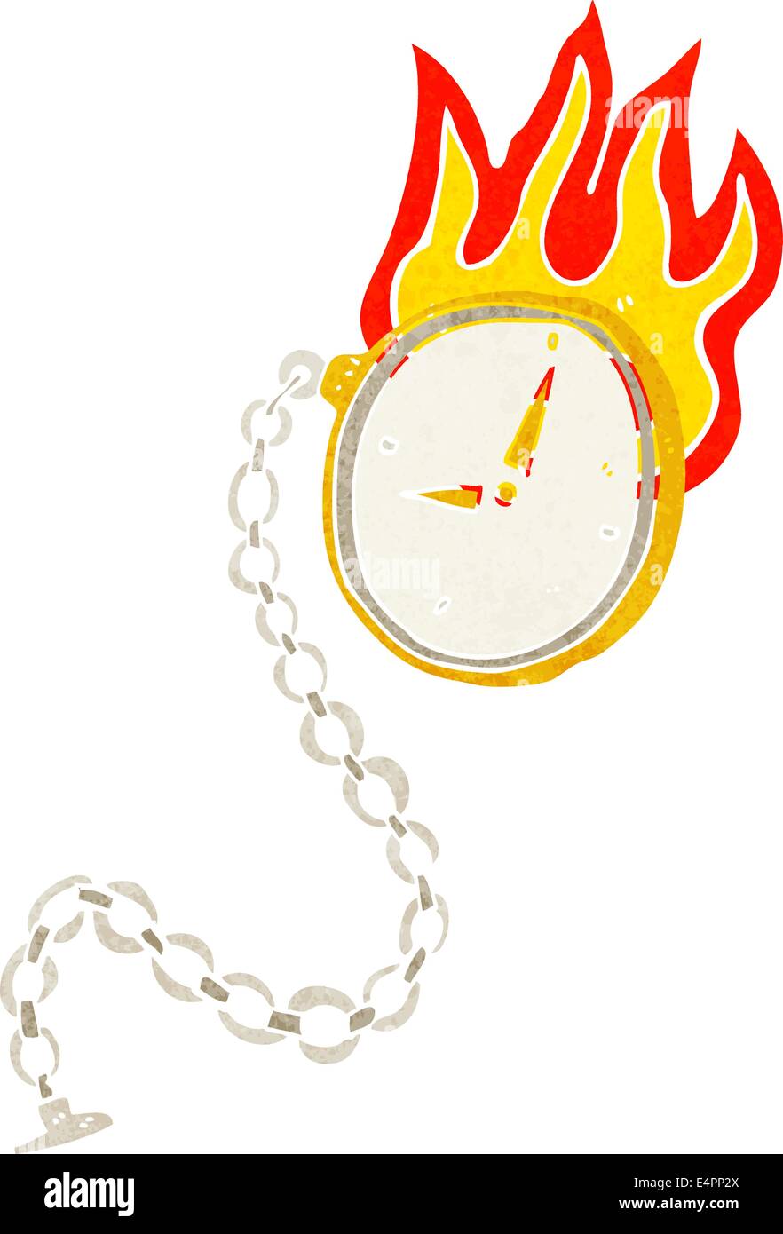 cartoon flaming watch Stock Vector Image & Art - Alamy