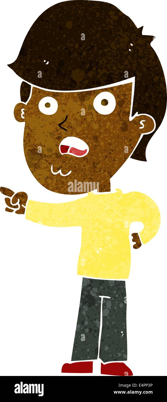 cartoon shocked man pointing Stock Vector Image & Art - Alamy