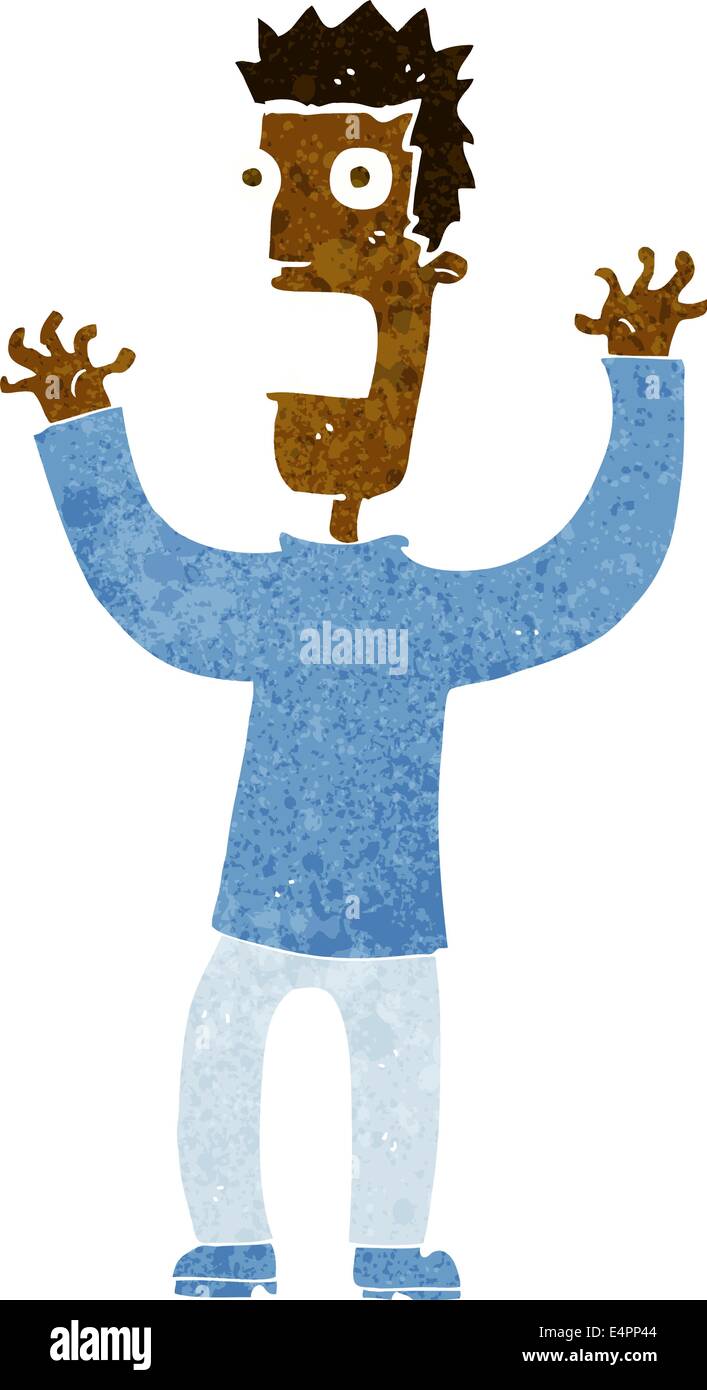cartoon terrified man Stock Vector Image & Art - Alamy