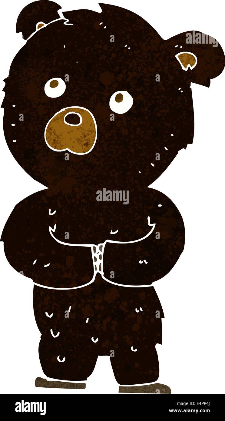 cartoon black bear cub Stock Vector Image & Art - Alamy