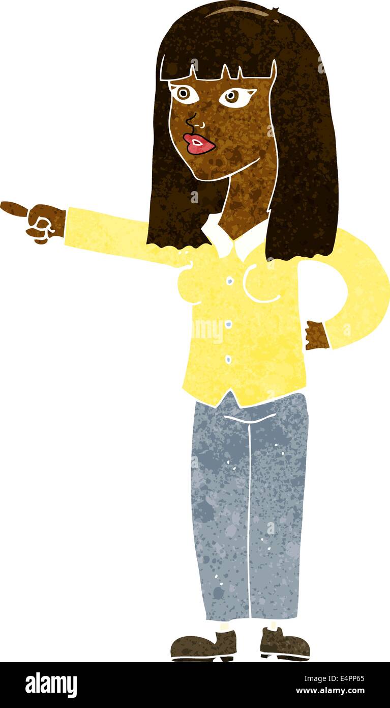 cartoon pretty woman pointing Stock Vector Image & Art - Alamy