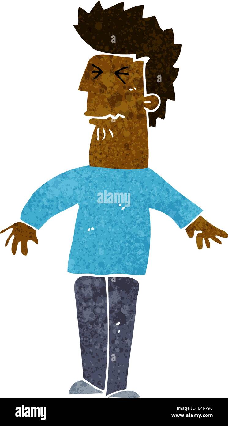 cartoon stressed man Stock Vector Image & Art - Alamy