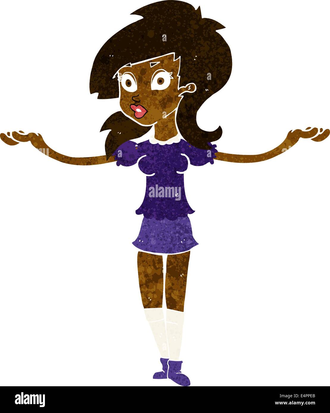 cartoon confused pretty girl Stock Vector Image & Art - Alamy