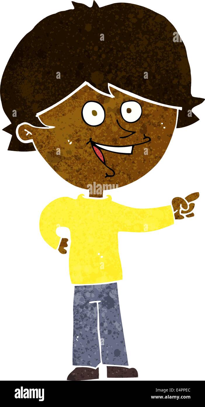 cartoon boy laughing and pointing Stock Vector Image & Art - Alamy
