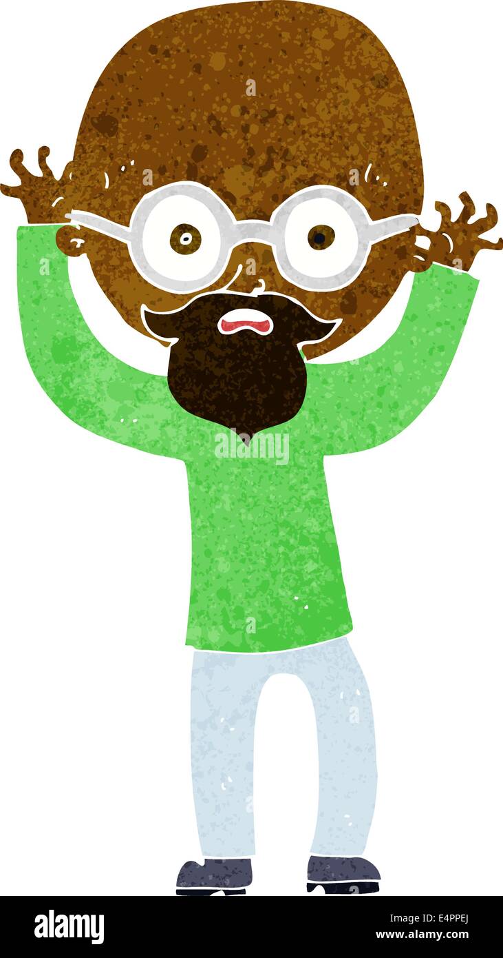 cartoon stressed bald man Stock Vector Image & Art - Alamy