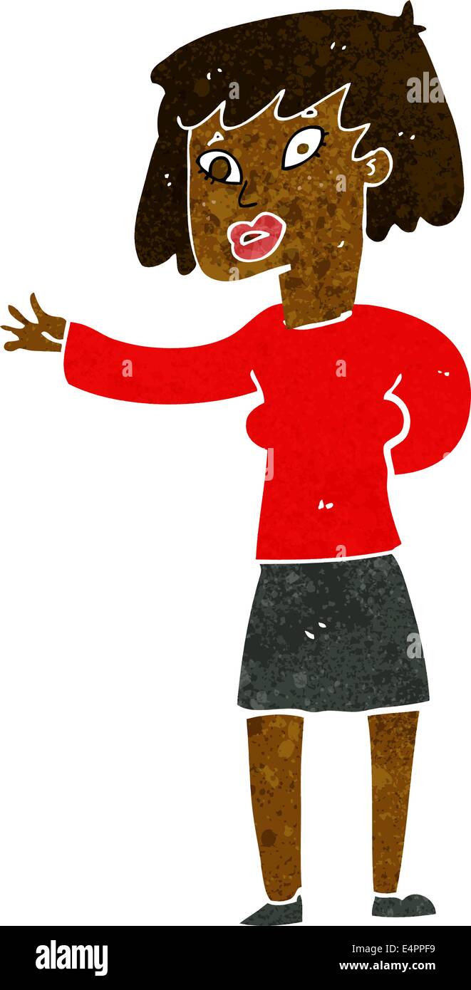 cartoon woman explaining Stock Vector Image & Art - Alamy