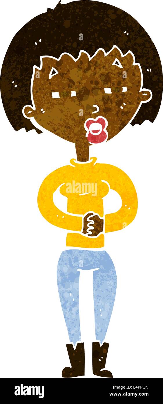 cartoon tired woman Stock Vector Image & Art - Alamy