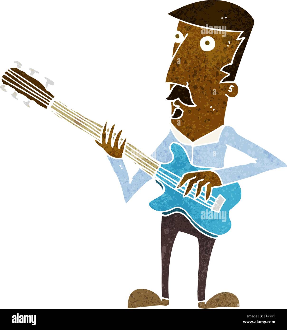 cartoon man playing electric guitar Stock Vector Image & Art - Alamy
