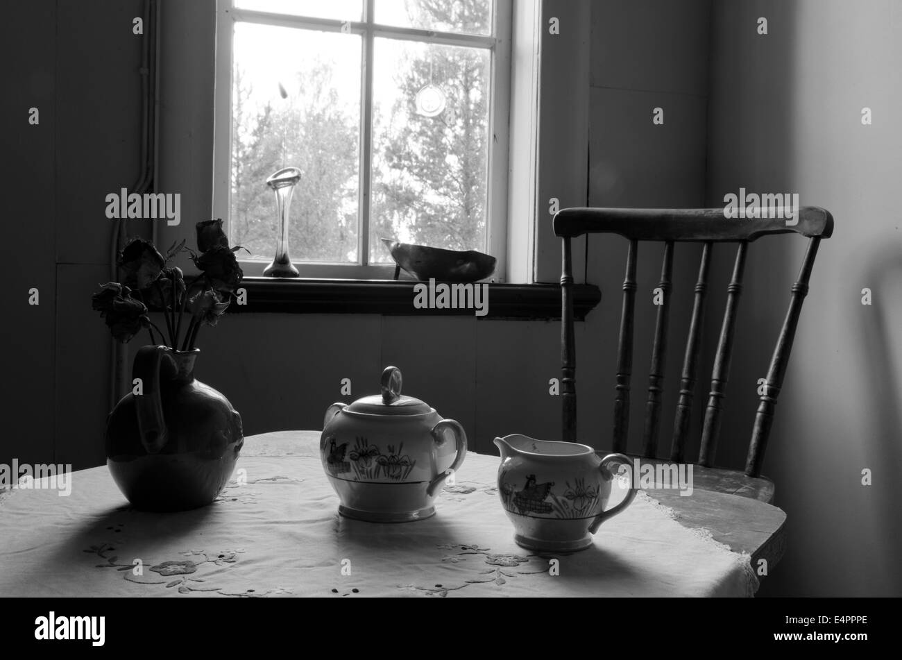View from inside an old house Stock Photo - Alamy