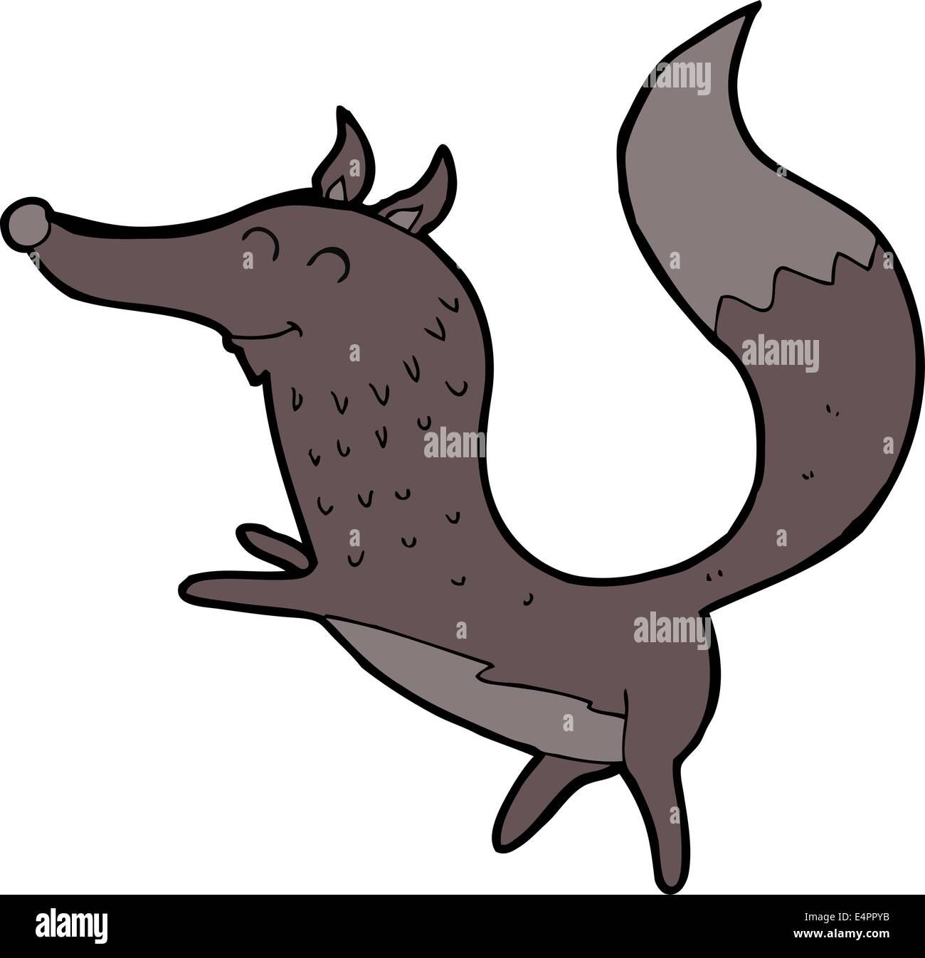 cartoon happy wolf Stock Vector Image & Art - Alamy