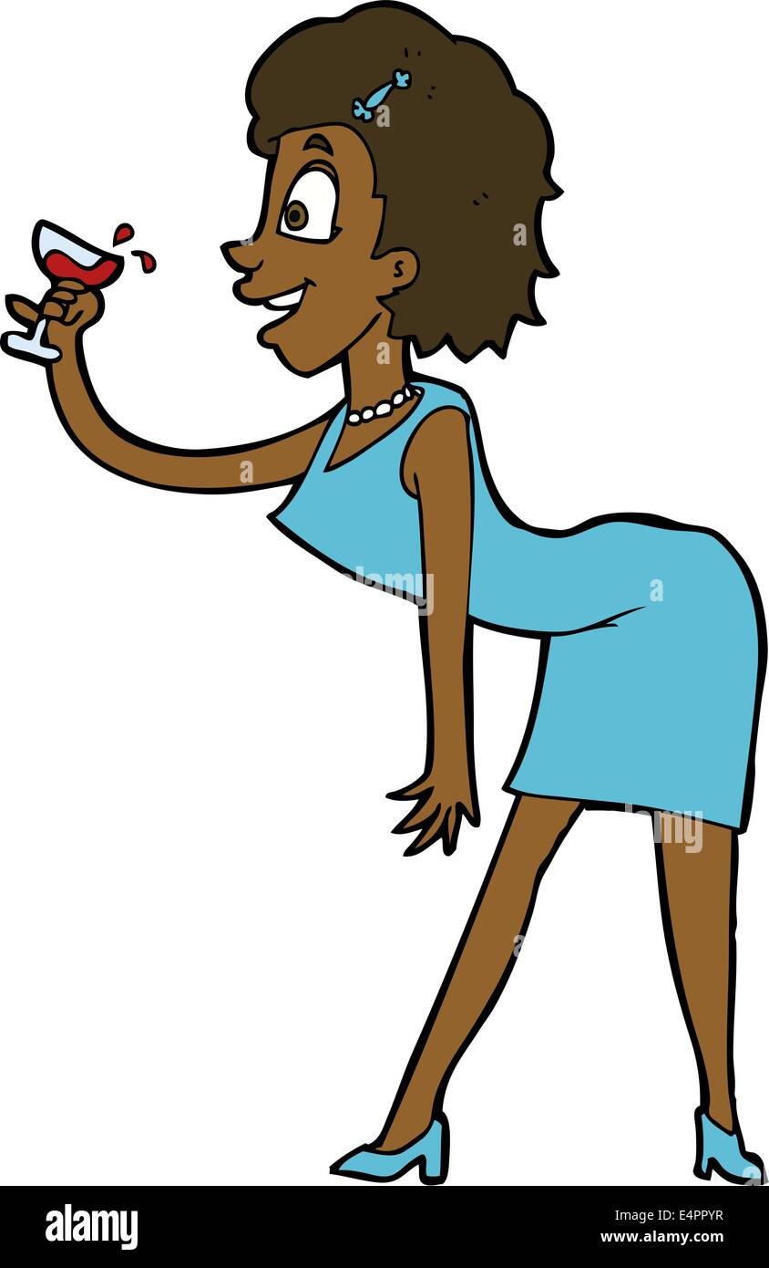 Funny drunk woman Stock Vector Images - Alamy