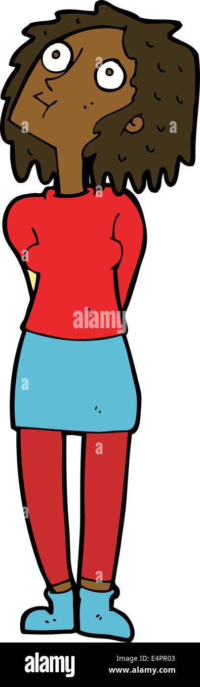 cartoon curious woman Stock Vector Image & Art - Alamy