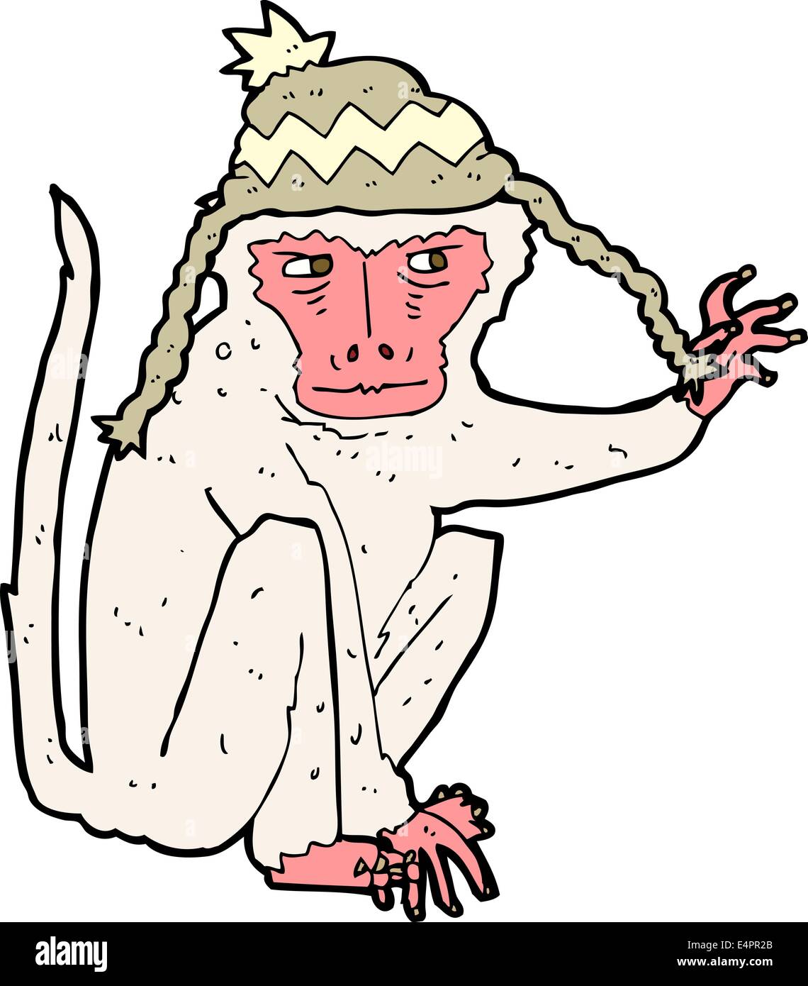 cartoon monkey wearing hat Stock Vector Image & Art - Alamy