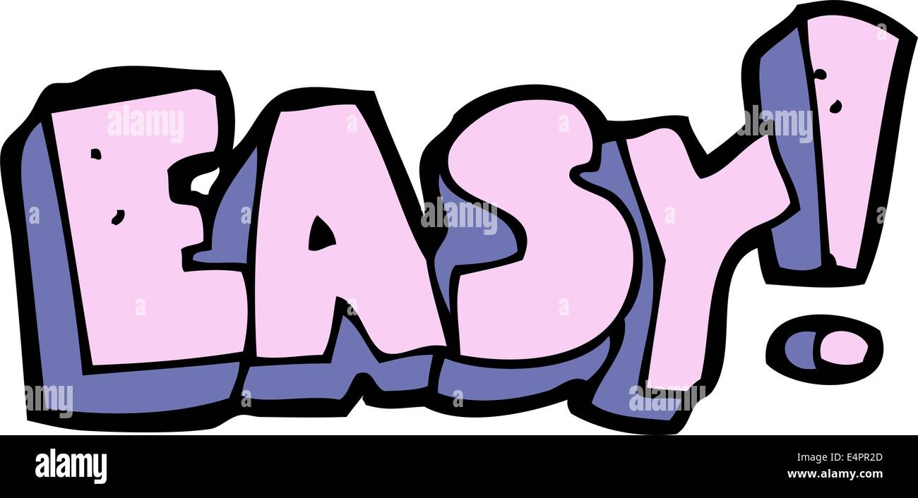cartoon easy sign Stock Vector Image & Art - Alamy