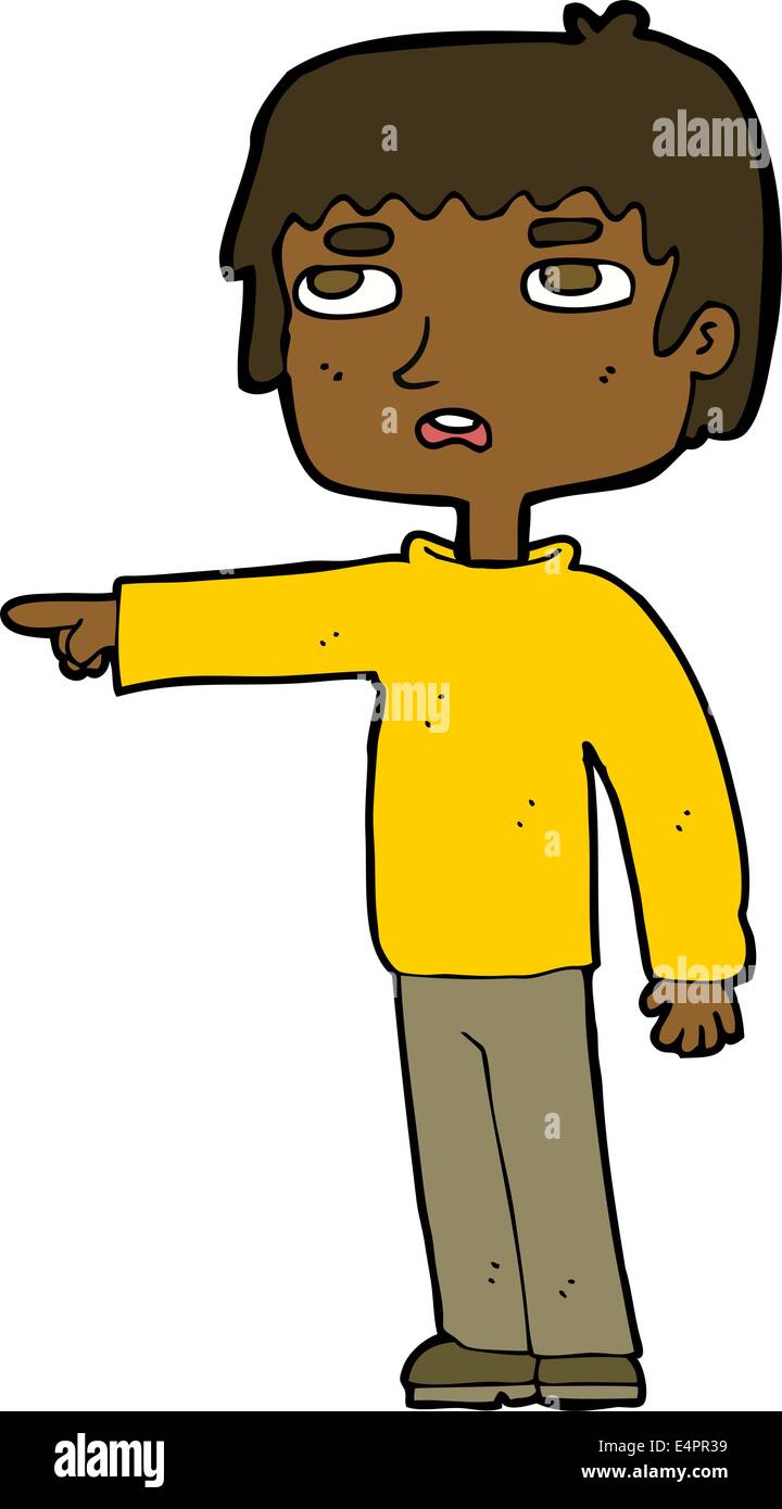 cartoon boy pointing Stock Vector Image & Art - Alamy