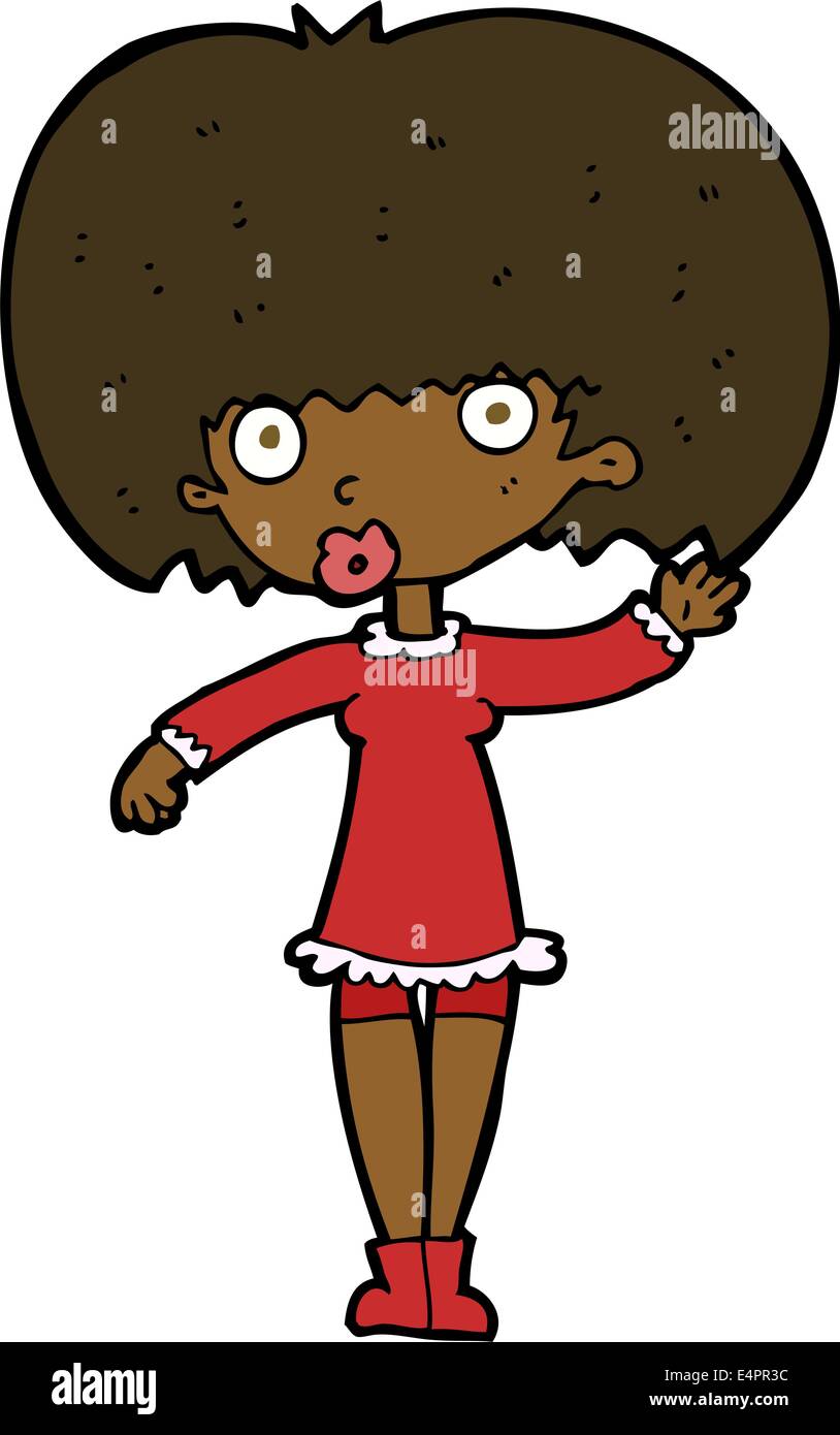 cartoon waving girl Stock Vector Image & Art - Alamy